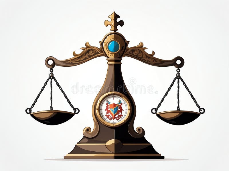 2d Portrait of a Scales Medieval Crest Isolated in Whi Ai Generated ...