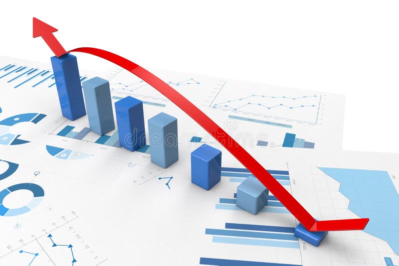 3d positive bar Graphs stock illustration. Illustration of progress ...