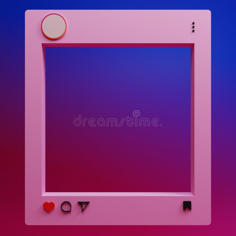 3D Post Template for Instagram and Stories Stock Image - Image of ...