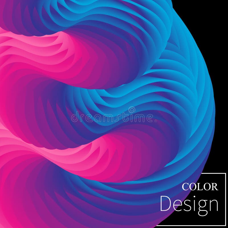 3d Poster. Fluid Colors. Liquid Shape. Ink Splash Stock Vector ...