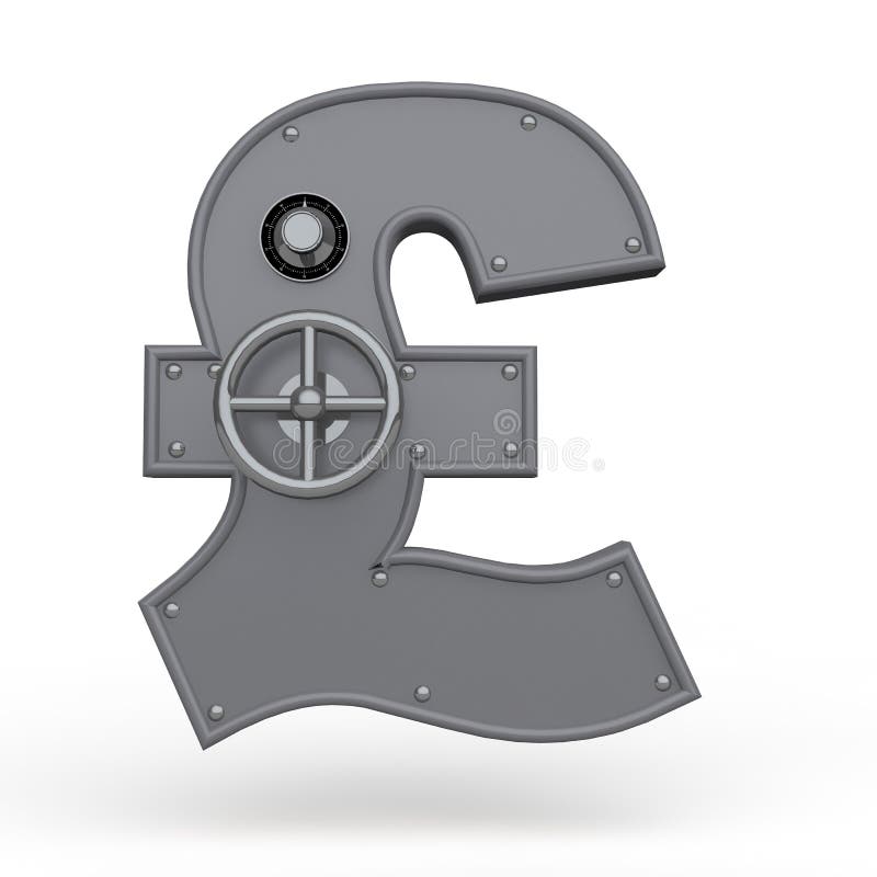 3d pound symbol metal safe stock illustration. Illustration of ...