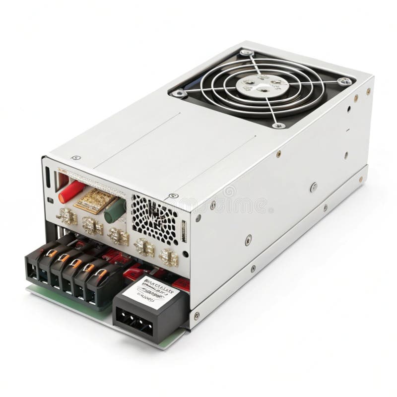 3D Power Supply Isolated on Transparent Background Stock Illustration ...