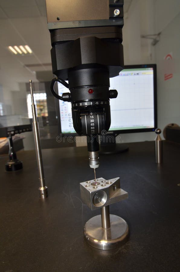 3d Precision Measurement on Machine Quality Control Parts Stock Image ...
