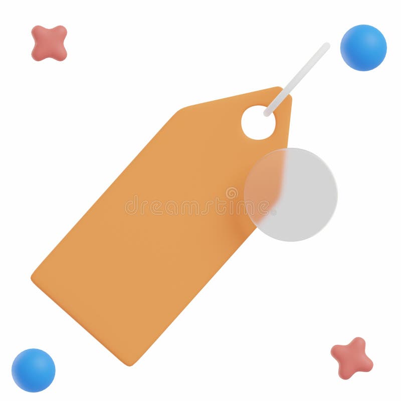 3D Price Tag - Ecommerce Illustration or Icon Pack Stock Illustration ...