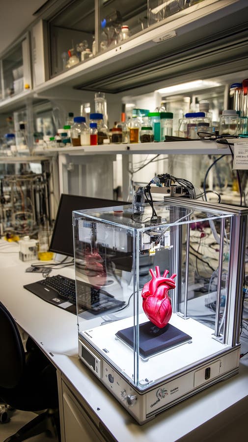 3D Printed Anatomical Heart Model in Medical Research Laboratory ...