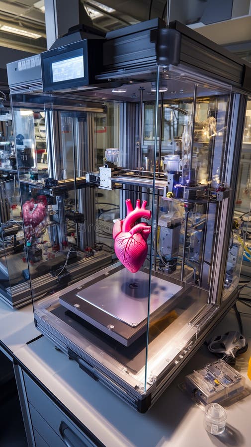 3D Printed Anatomical Heart Model in Medical Research Laboratory ...