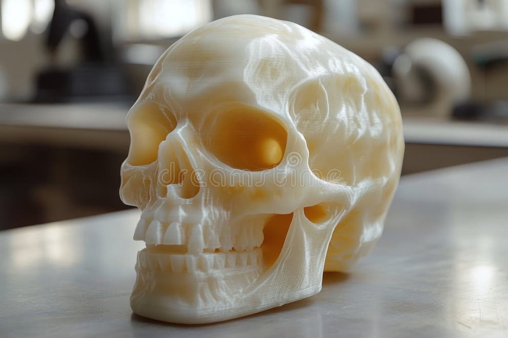 3d Printed Anatomical Skull Model Showing Bone Structure Stock ...