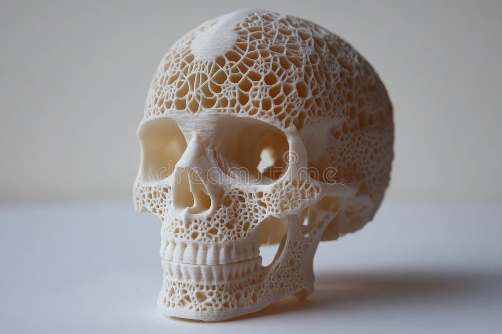 3d Printed Anatomical Skull Model Showing Bone Structure Stock ...