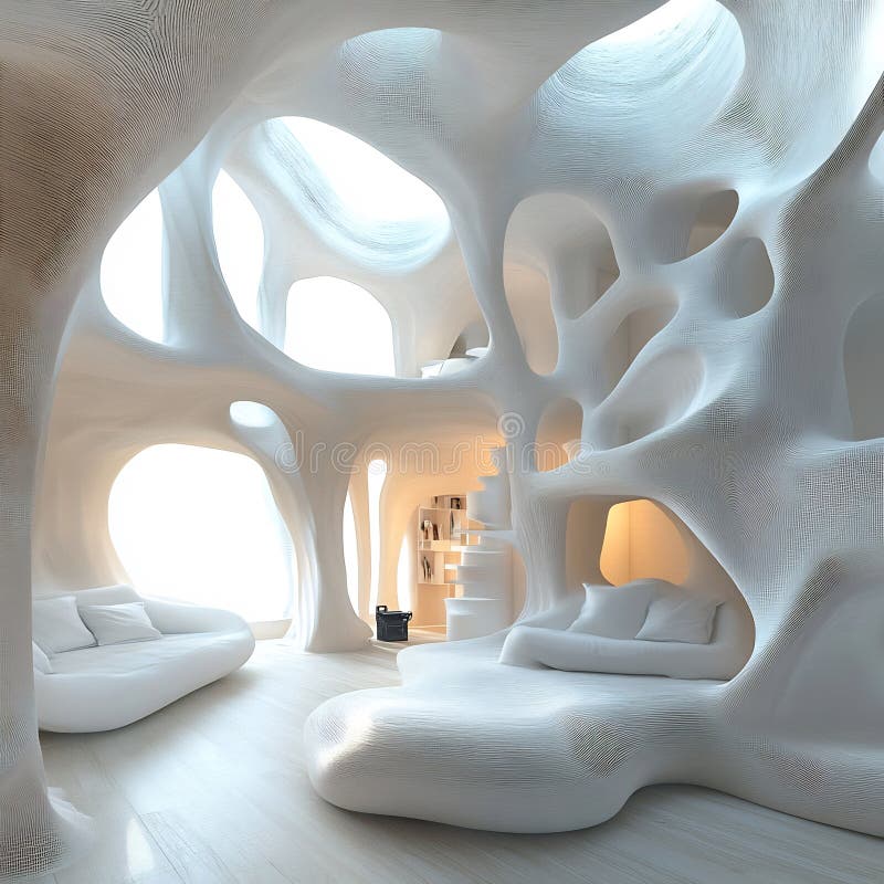 3d Printed Building Interior, Modern Design, Efficient Living ...