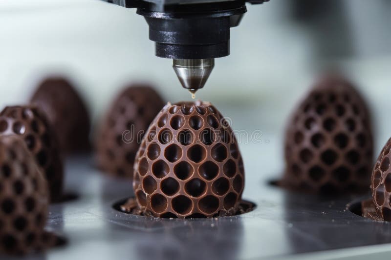 3D-printed Chocolate Eggs with Honeycomb Patterns, Captured in Motion ...
