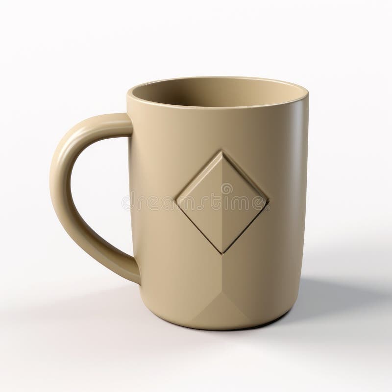 3d Printed Coffee Mug with Triangle Design Stock Illustration ...