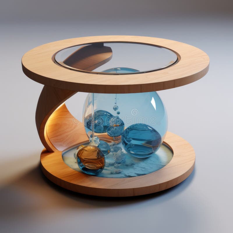 3d Printed Coffee Table with Luminous Spheres and Organic Chemistry ...