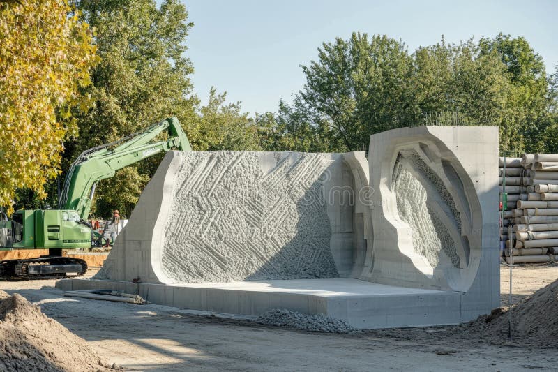 3d Printed Concrete Wall Construction with Advanced Laser Cutting ...