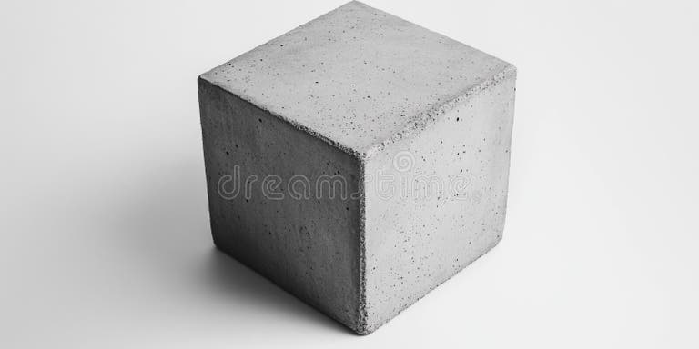 3D Printed Cube of Gray Concrete Stock Illustration - Illustration of ...