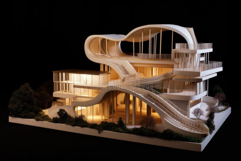 4d Printed Eco-friendly Architecture Model Stock Illustration ...