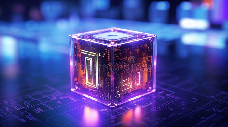 A 3D Printed Electronic Circuit in the Form of a Cube with Neon Lights ...