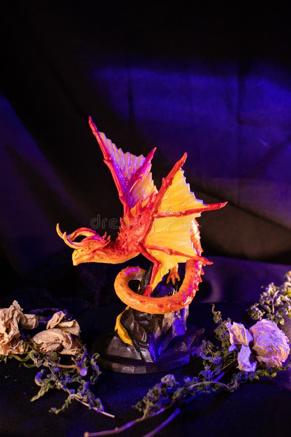 Red Dragon Mini Figure Dnd Fantasy Stock Photo - Image of mini, figure ...