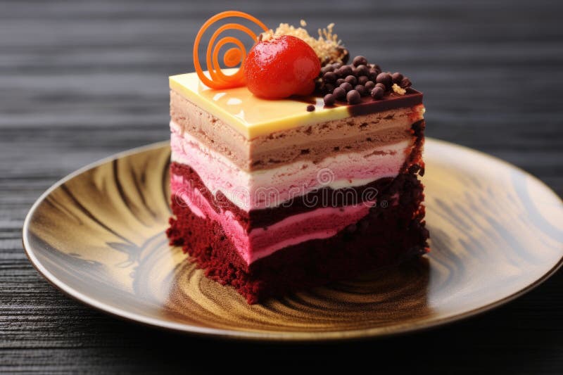 3d Printed Food Layers Forming a Unique Dessert Stock Illustration ...