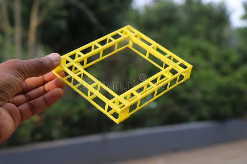 3D Printed Geometric Shape Held in the Hand on Natural Light. Objects ...