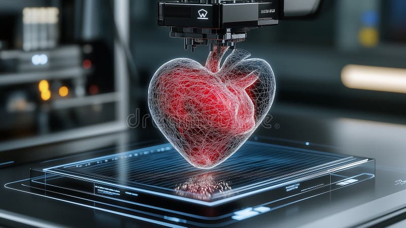 3D Printed Heart in Development Stock Image - Image of medical ...