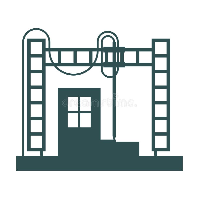 Technical Building System Icons Set Stock Vector - Illustration of ...