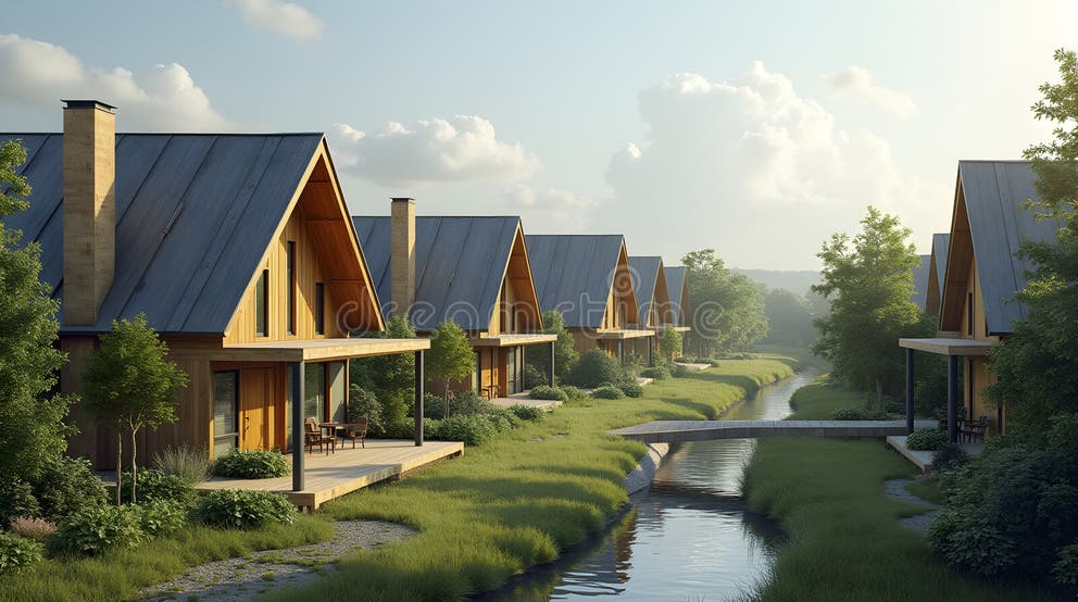 3d-printed Houses Made from Ocean Plastic Waste, Ai Generated Image ...