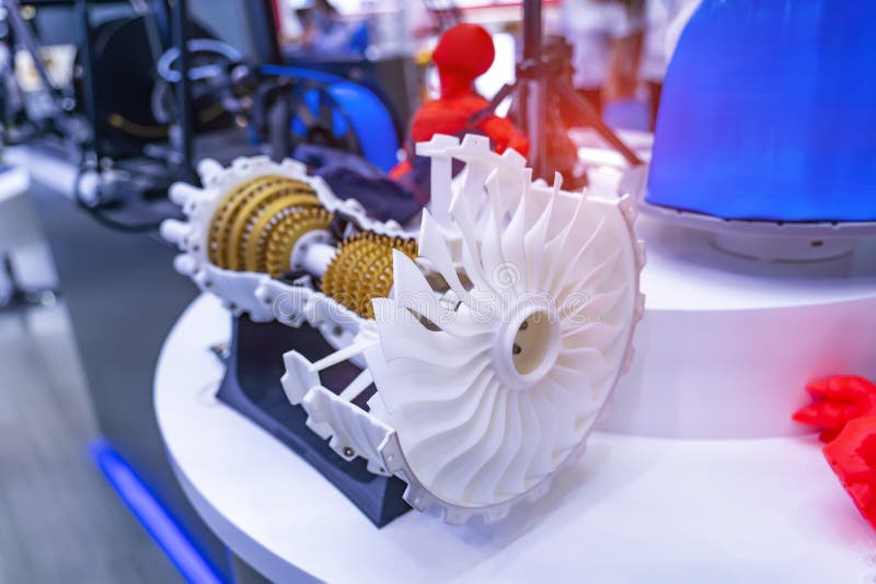 3d Printed Jet Engine Scale Model. High Bypass Aircraft Turbofan Stock ...