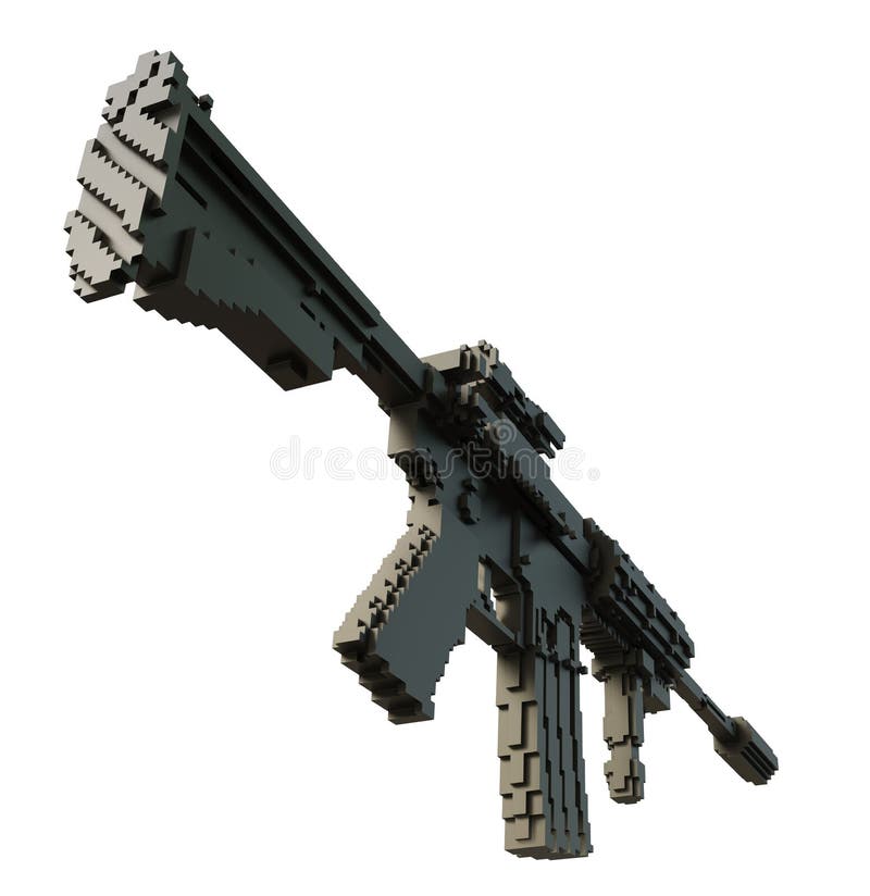 3D Printed Gun stock illustration. Illustration of machine - 34913111