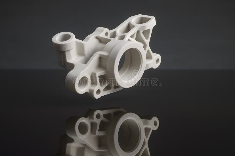 3D-printed Mechanical Component with Complex Geometry, Featuring ...