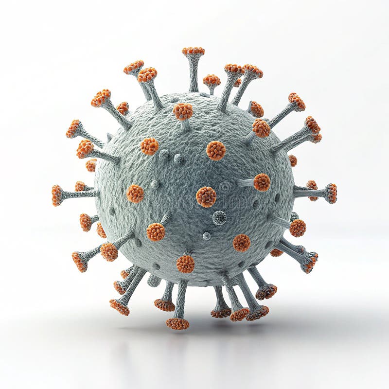 3D Printed Model of Virus Particle Stock Illustration - Illustration of ...