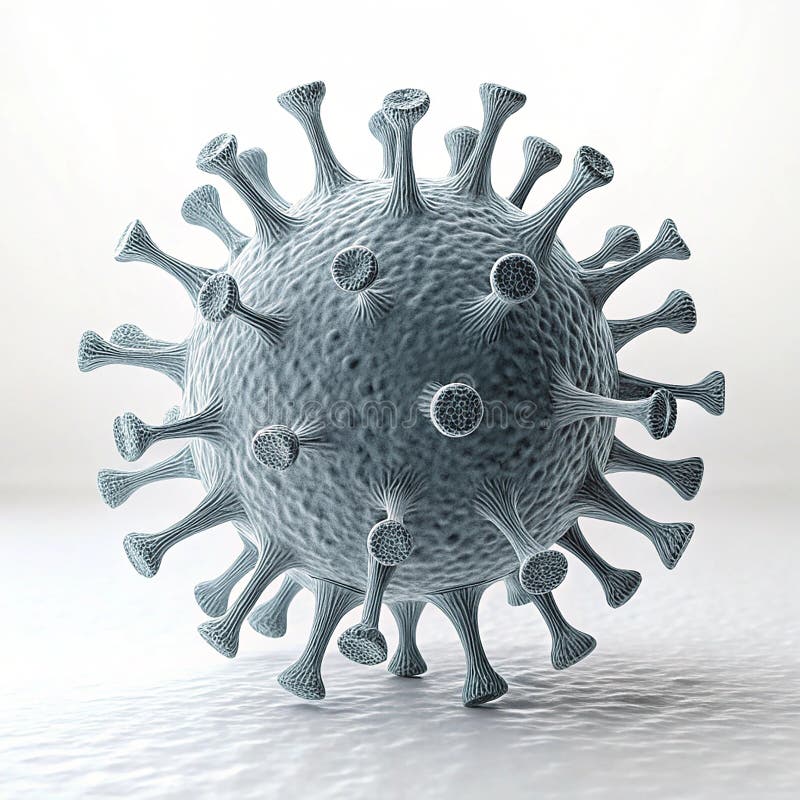 3D Printed Model of Virus Structure Stock Illustration - Illustration ...