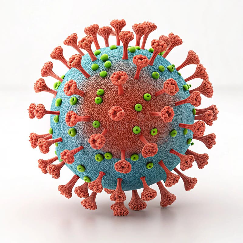 3D Printed Model of Virus Structure Stock Illustration - Illustration ...