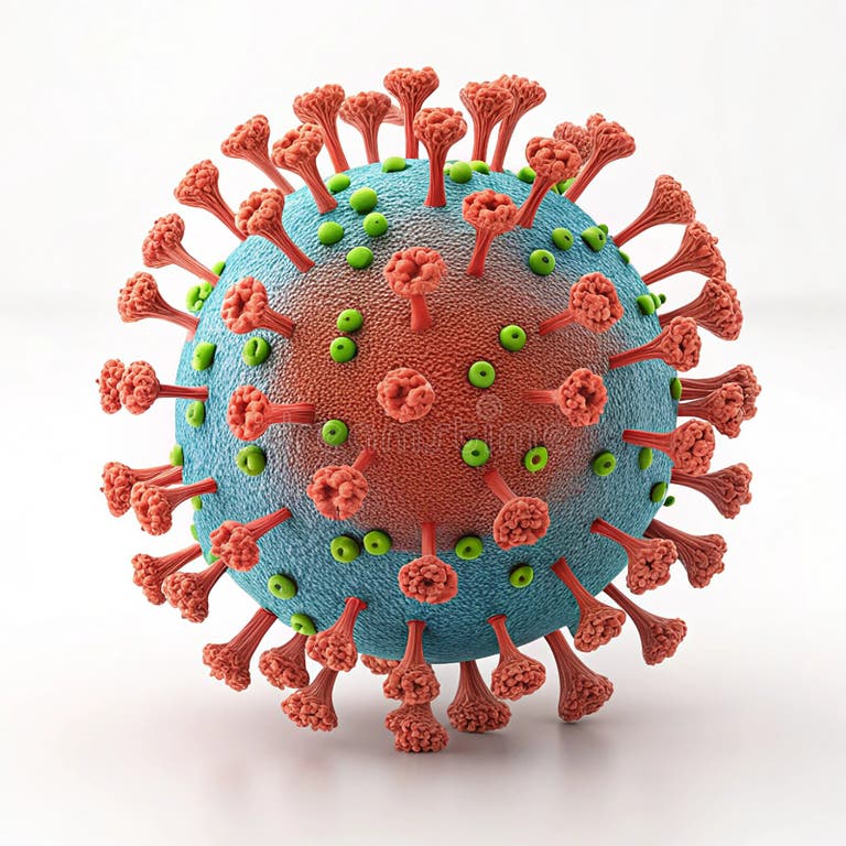 3D Printed Model of Virus Structure Stock Illustration - Illustration ...