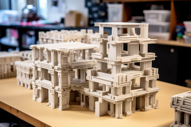3d Printed Modular Building Components Stacked Together Stock Image ...