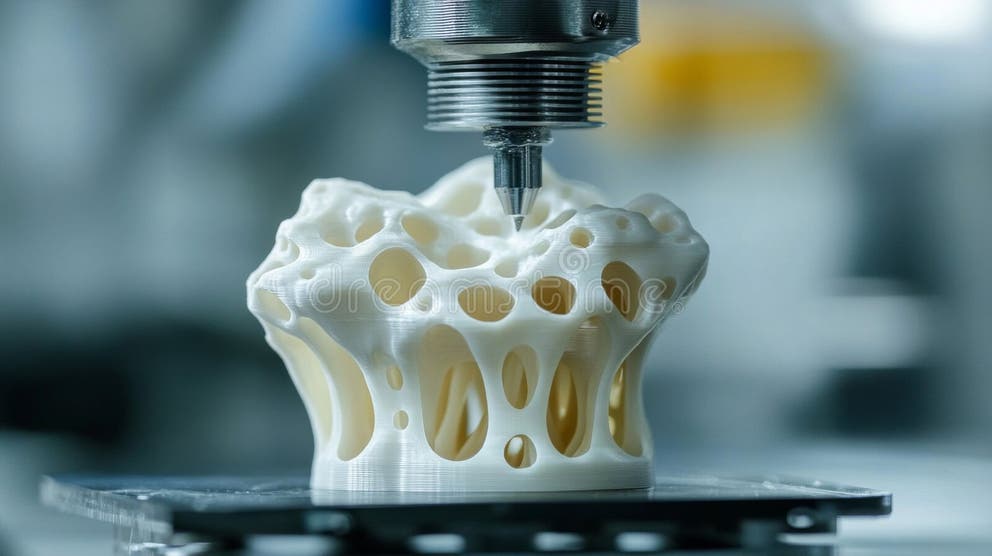 3D Printed Porous Structure Close Up Stock Illustration - Illustration ...