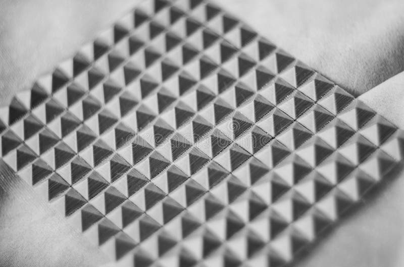 3d Printed Texture - Sharp Pyramids Grey Plastic Stock Image - Image of ...