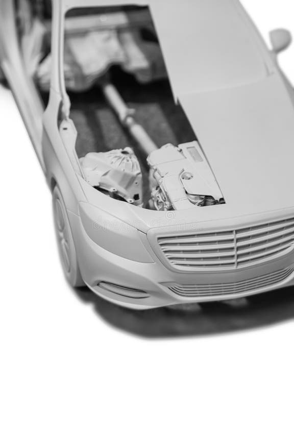 3d Printed Toy Car Model Isolated on White Background Stock Photo ...