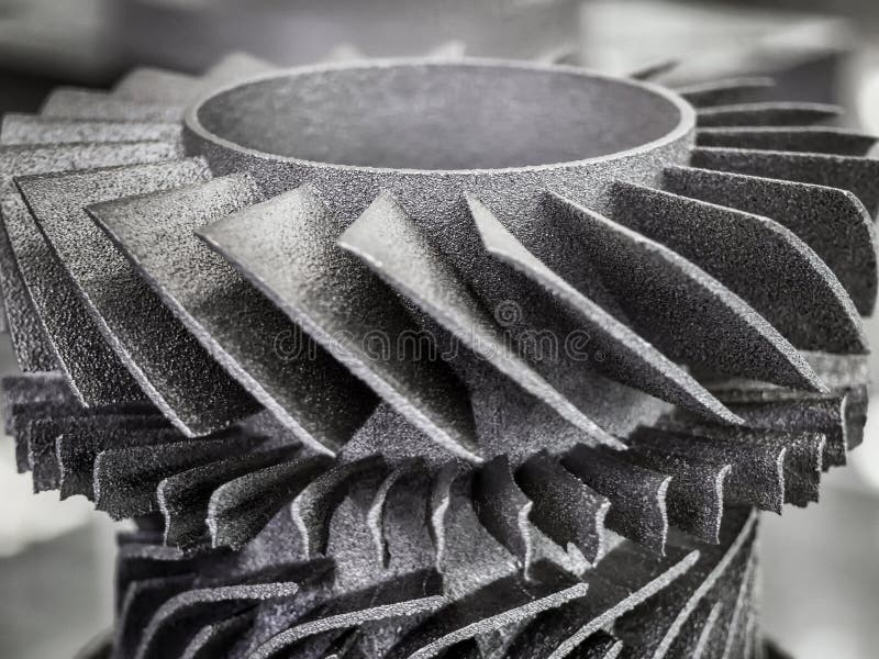 3D Printed Turbine Fan Component Showcasing Intricate Design and Precision Craftsmanship Stock ...