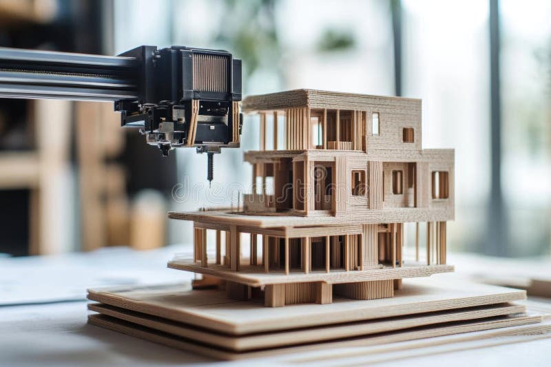 3d Printed Wooden Model House Stock Photos - Free & Royalty-Free Stock ...