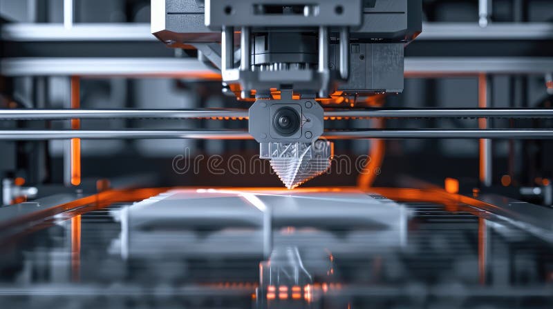A 3D Printer in Action, Showcasing the Intricate Details and Technical ...
