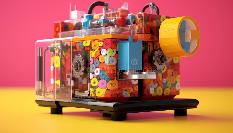 3D Printer?C4D?Pop Art Concept, Creative Printer Design Created with ...