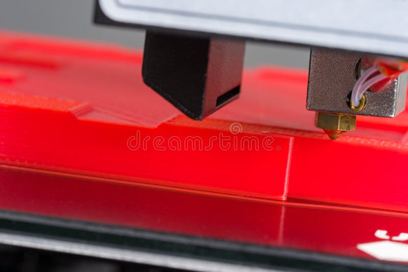 3D printer close-up stock photo. Image of abstract, action - 137289962