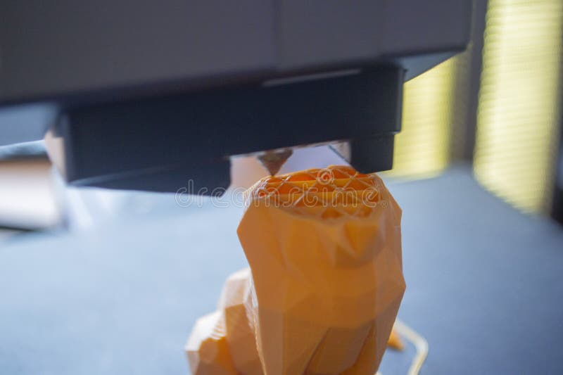 3D Printer Close-up Process Working of 3D Printer. 3D Printer Printing ...