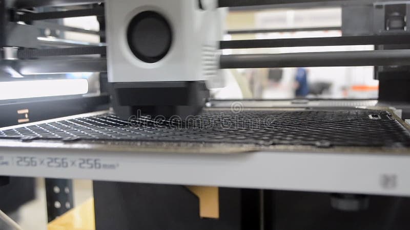 3D Printer Close-up Working 3D Printer Process Printing Object Molten ...