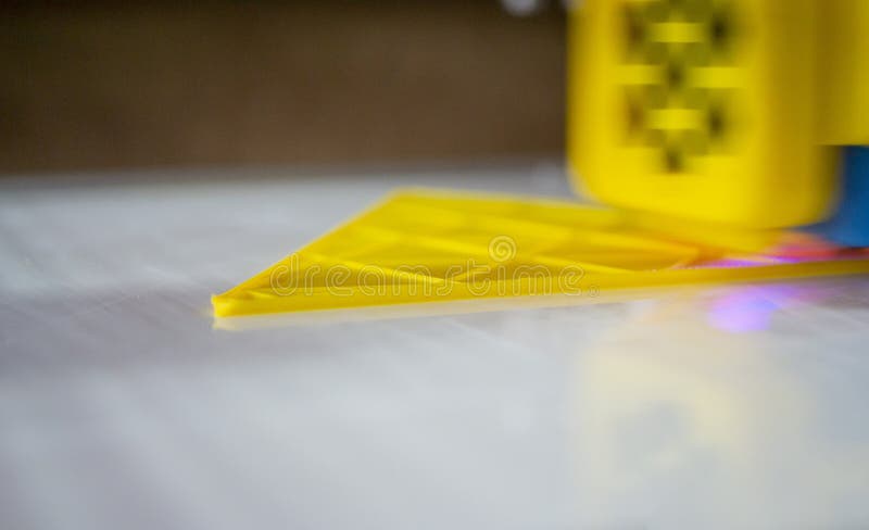 3D Printer Close Up Working 3D Printer Process Printing Object Molten ...