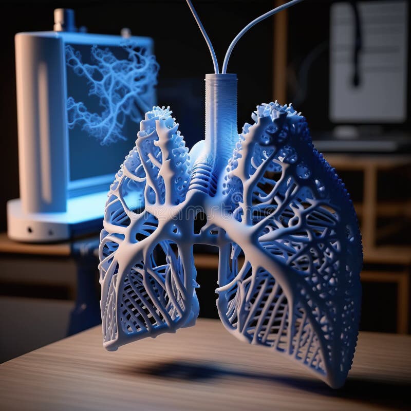 3d Printer Creates a Human Lungs , Created with Generative AI ...