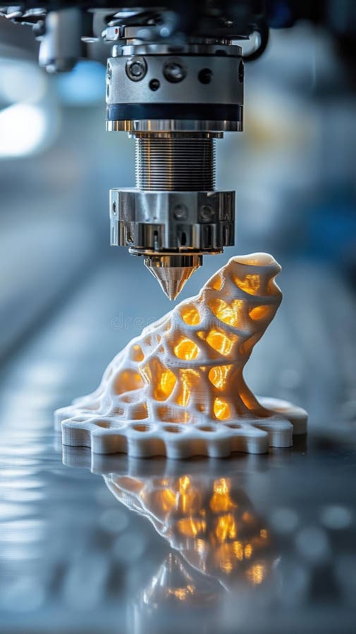 3D Printer Creates Intricate Car Spoiler Design in Modern Workshop ...