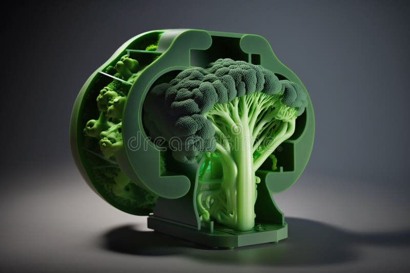 3d Printer Creates a Piece of Broccoli, Created with Generative AI ...