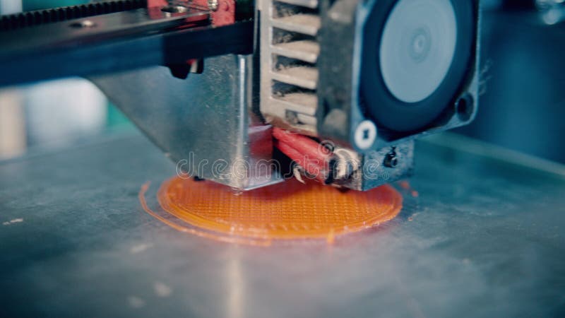 3D Printer Creates a Plastic Form in a 3d Printing Lab. Stock Video ...