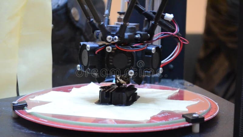 3D the Printer Creates a Volumetric Object with Molten Plastic Close-up ...
